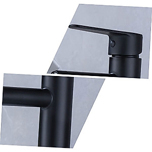 Angoily 1 Set Faucet Bathroom Hand Washing Bathtub Faucets Black Bathtub Faucet Shower Faucet Kitchen Basin Tap Shower Grip Water Tap Stainless Steel Hot and Cold Building Materials
