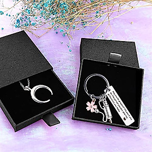 Yolev 2 Pack Jewelry Gift Boxes Cardboard Jewelry Boxes, 2.9x3.1x0.7Inch Small Gift Boxes for Bracelets Earrings Necklaces Jewelry Gift (Black)