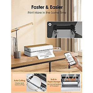 iDPRT A4 Thermal Printer, Future800 Inkless Printer, 300dpi Resolution 4ips Fast A4 Paper Printer with Auto Cutting, 100 Sheets Capacity, Compact Design, Support WiFi App Wireless or USB Connection