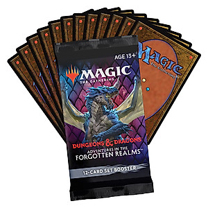 Magic: The Gathering Adventures in the Forgotten Realms Set Booster Box | 30 Packs (360 Magic Cards), Black