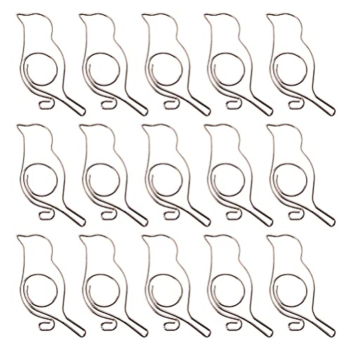 Cabilock 20Pcs Paper Clips Bird Binder Clips Cute Animal Bookmark Clips Page Marker Metal File Note Clips for Office School Supplies Wedding Party Decor Silver