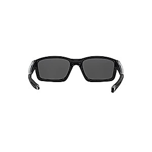 Oakley Men's OO9247 Chainlink Rectangular Sunglasses, Black Ink/Black Iridium Polarized, 57 mm