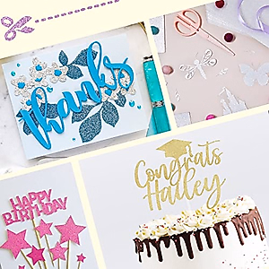 Glitter Cardstock Paper, 60 Sheets 20 Colors, Colored Cardstock for Cricut, Premium Glitter Paper for Crafts, A4 Glitter Card Stock for DIY Projects, Sparkly Paper for Card Making, 250 GSM