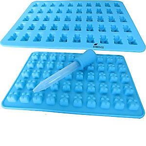2 Pack 50 Cavity Silicone Gummy Bear Candy Chocolate Mold With a Dropper Making Bear Candy For Your Kids by BARRETLGQ