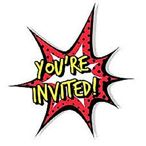 without brand Set of 48 Envelope Seals Labels Super Cute You're Invited 1.2" Round