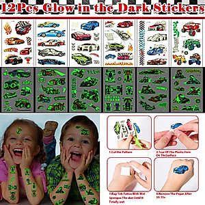Winrayk Race Car Party Favors Birthday Supplies Drinking Straw Checkered Bag Mini Pull Back Car Bracelet Luminous Tattoo Sticker Keychain Racing Games Boys Kid Race Car Pinata Filler Goody Bag Stuffer