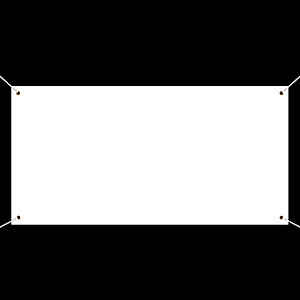 Large Banners and Signs Blank Banner Polyester Oxford Cloth Sublimation Banner with Hanging Rope for Indoor Wall Outdoor Easy Hang Signs DIY Banner Signs for Business Office (White,2 x 4 Feet)