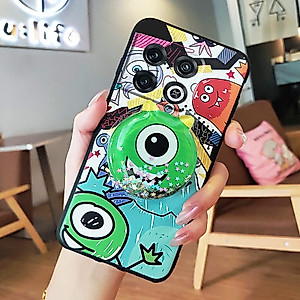 Soft Case Phone Stand Holder Lulumi Phone Case for OnePlus 10 Pro/1+10Pro, Anti-Knock Drift Sand Dirt-Resistant Cartoon Back Cover Foothold for Girls Protective Armor case Cute Glisten, 4