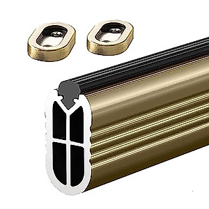 Closet Poles for Hanging Clothes, Aluminum Alloy Wardrobe Rod Holder at Bedroom, Shower Curtain Tension Rod, Includes end Supports (Color : B, Size : 110cm/43.3in)