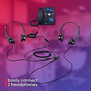 XS 825 Headset Bundle for Training, Coaching, Monitoring, Supervising, Onboarding - Compatible Deskphones Include Avaya, Yealink, Polycom, Cisco, Mitel, Nortel, Toshiba (Stereo, Basic Bundle)