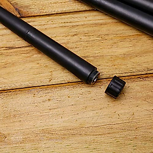 Datomarry Pack of 12 Black Body Flickering Flameless Taper Candles,11 inch Warm White Glow Plastic Battery Powered Realistic Christmas Candles Lights