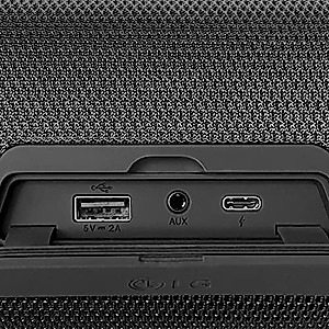 LG XG7QBK.DUSALLK Go Portable Bluetooth Speaker - LED Lighting and up to 24-Hour Battery, Black