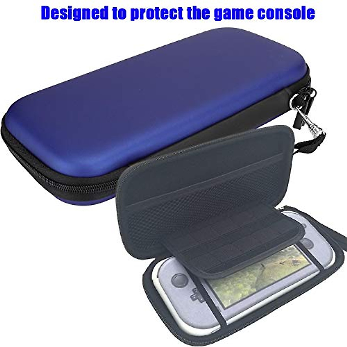 Demeras Lite Game Storage Bag, Game Consloe Carrier Scratch Resistant Anti-Collision,Anti-Fall for Women for Outdoor for Men for Travel(Blue)