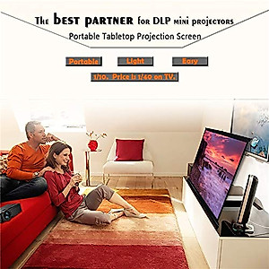 VIBY Portable 40 50inch Projector Screen 16:9 Manual Pull Up Folding Project Screen Home Theater for DLP Projector Handheld Projector (Size : 40 inch)