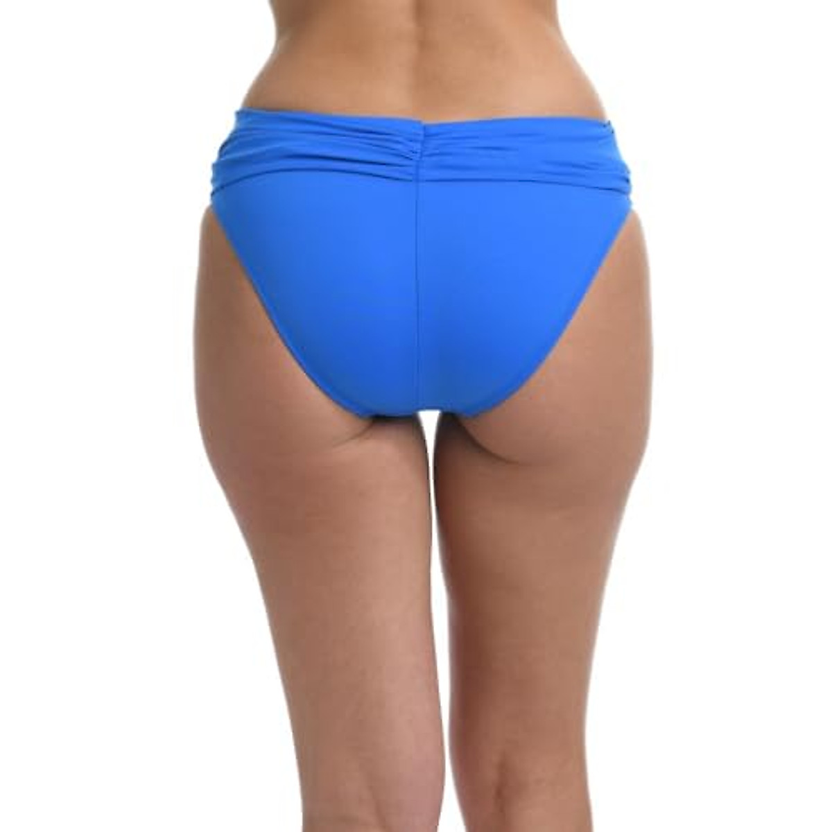 La Blanca Women's Island Goddess Shirred Band Hipster Bikini Swimsuit Bottom, Capri Blue, 8