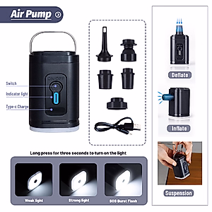 XINGSE Vacuum Seal Backpack Travel,Expandable Vacpack Backpack with Compression Bag,Air back Backpack with Air Pump,Carry on Airplane-Airbag Backpacks with Lock(Black)