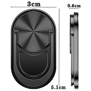 COOLQO Detachable Phone Ring Holder Stand for Wireless Charging and Magnetic Car Mount, 360 Degree Rotation Cell Phone Finger Grip Kickstand, Light Metal, Compatible with iPhone Samsung Smartphones
