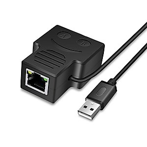 CERRXIAN RJ45 Network Splitter Adapter, RJ45 1 to 2 Female LAN Ethernet Network Splitter 2 Devices Share The Internet at The Same Time for Cat5, Cat5e, Cat6