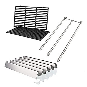 QuliMetal 7638 7537 7508 Grill Parts Replacement Kit for Weber Spirit 300 Series with Side-Mounted Control Knob