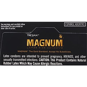 Trojan Magnum Large Size Lubricated Condoms - 12 count