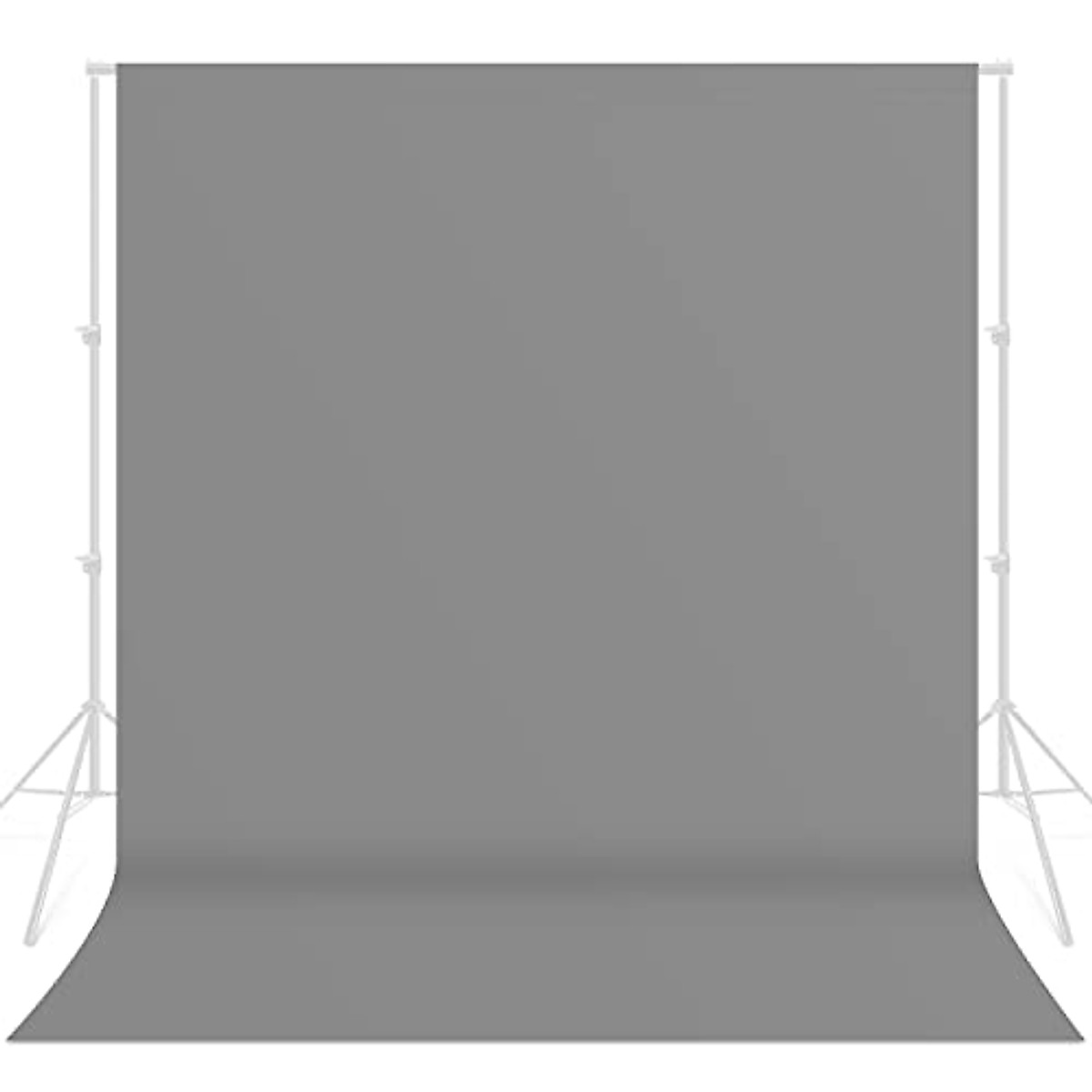 LimoStudio 10' x 20' (W x H) Pure Gray Backdrop Background Screen, Higher Density Premium 150 GSM Synthetic Material Fabric, Solid Seamless Grey Muslin for Professional Photo Studio, AGG3211