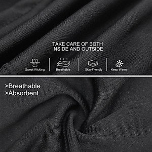 Black Balaclava Ski Masks Cover for Men Women Warmer Windproof Neck Scarf Face Mask for Cold Weather Men Fleece Neck Gaiter(Black)