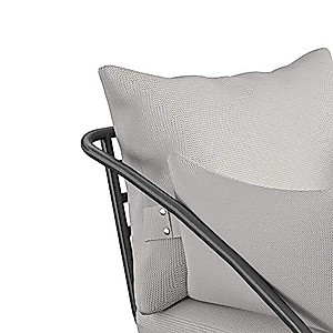 Novogratz 88061CWGE Poolside Gossip Collection, Teddi Outdoor, 2-Piece, Charcoal Patio-Lounge-Chairs