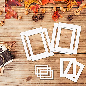 ZBEIVAN 8x10 White Picture Mats with Core Bevel Cut Frame Mattes for 5x7 Pictures- Pack of 12