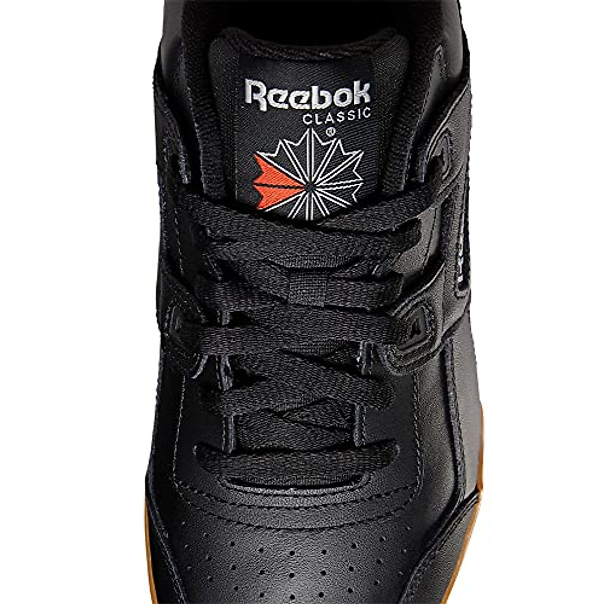 Reebok Men Workout Plus Sneaker, Black/Carbon/Classic red, 10.5