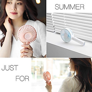 Portable Handheld Fan, Personal Small Mini Battery Operated Desk Fan for Bedroom Camping Outdoor Office Travel (Sakura pink)