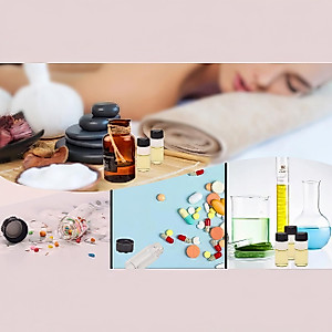 Clear Glass Vials with Screwcap Empty Vials Bottles Liquid Sampling Sample Glass Bottles for Travel (50 pcs 10 ml)