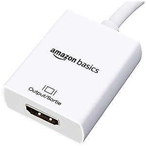 Amazon Basics Mini DisplayPort to HDMI Adapter, White