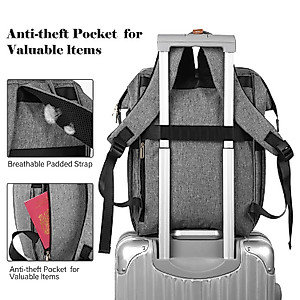 RJEU Laptop Backpack for Women, Travel School Backpack With USB Charging Port, Water Resistant Computer Bag Work Purse, Casual Daypack for Girls, Teacher Nurse Backpack, Gift for Women