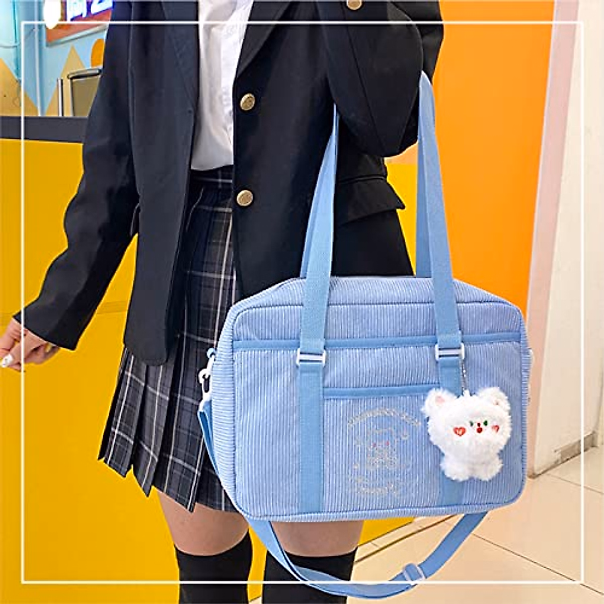 Freie Liebe Corduroy Ita Bag for Women kawaii Cute Bags Girls School Tote Bag Crossbody Handbags