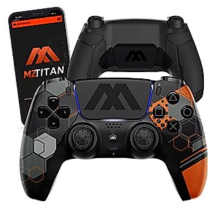 MODDEDZONE Smart Extreme Modded Controller + Anti Recoil 2 Remap Buttons & Interchangeable Thumbsticks & Hair Triggers, Tactical Buttons Compatible with PS5 Custom Controller PC (MZ)