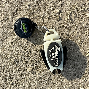 LINE CUTTERZ Patented Dual Hybrid Ceramic Cutter + Stainless Steel Micro Scissors Fishing Line Clipper - Glow-in-the-Dark