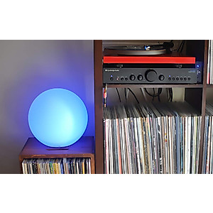 Mr.Go 8-inch Ultra-Fun LED Glowing Ball Light w/Remote, RGB Color Changing Globe Mood Lamp, 16 Colors 8 Brightness 4 Lighting Modes, Waterproof, Rechargeable & AC Adapter Power, Stunning Light Orb