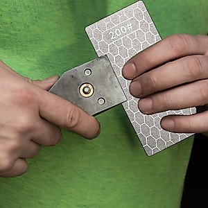 6 Pcs Diamond Sharpening Stone Honing Stone Lapping Plate Diamond Sharpening Plate Fine Coarse Diamond Stone for Kitchen Blade Blunt Edges Chisel, 5.9 x 2.48 Inch, 200, 400, 600, 800,1000, 1200 Grit