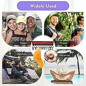 Vartiey Hat Rack Organizer, baseball cap organizer，Cap Organizer Holder for Hanger & Room Closet, Multifunctional Baseball Cap Organizer Hanger Folding Travel Clothespins Hanger with 10 Clips