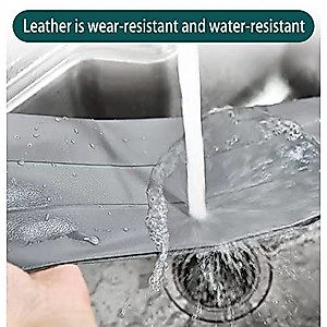 Door Draft Stopper 37 Inch Weather Stripping Blocker, Double Sided Door Draft Guard, Adjustable Door Bottom Stopper Dust-Proof, Draft-Proof, Water-Proof (White)