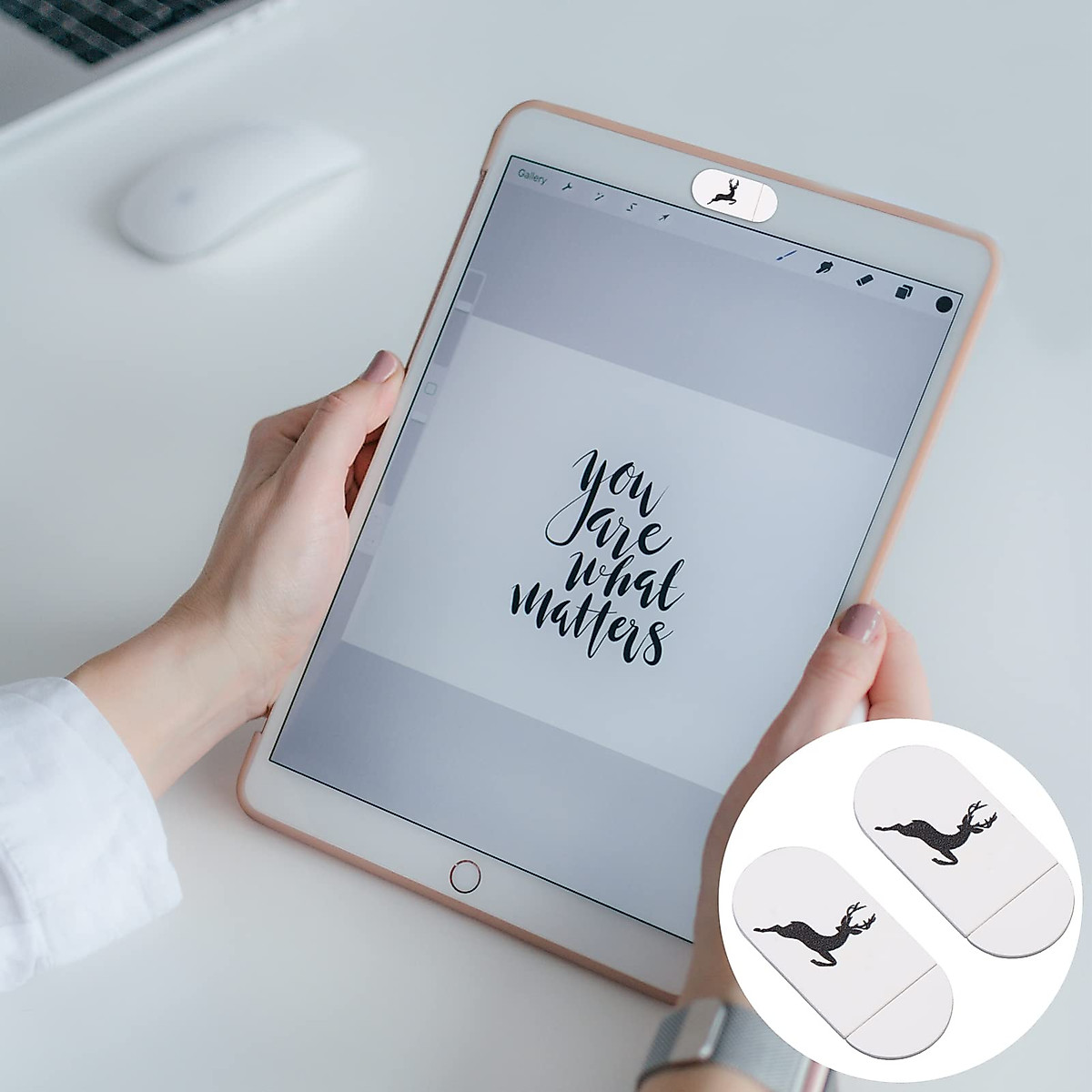 Mobestech 6 Pcs Camera Cover Laptops Webcam Cover Slider Webcam Cover Slide for Computer Webcam Cover Slide for Tablet Webcam Cover Slide for Desktop Gp02 Slideshow Flat