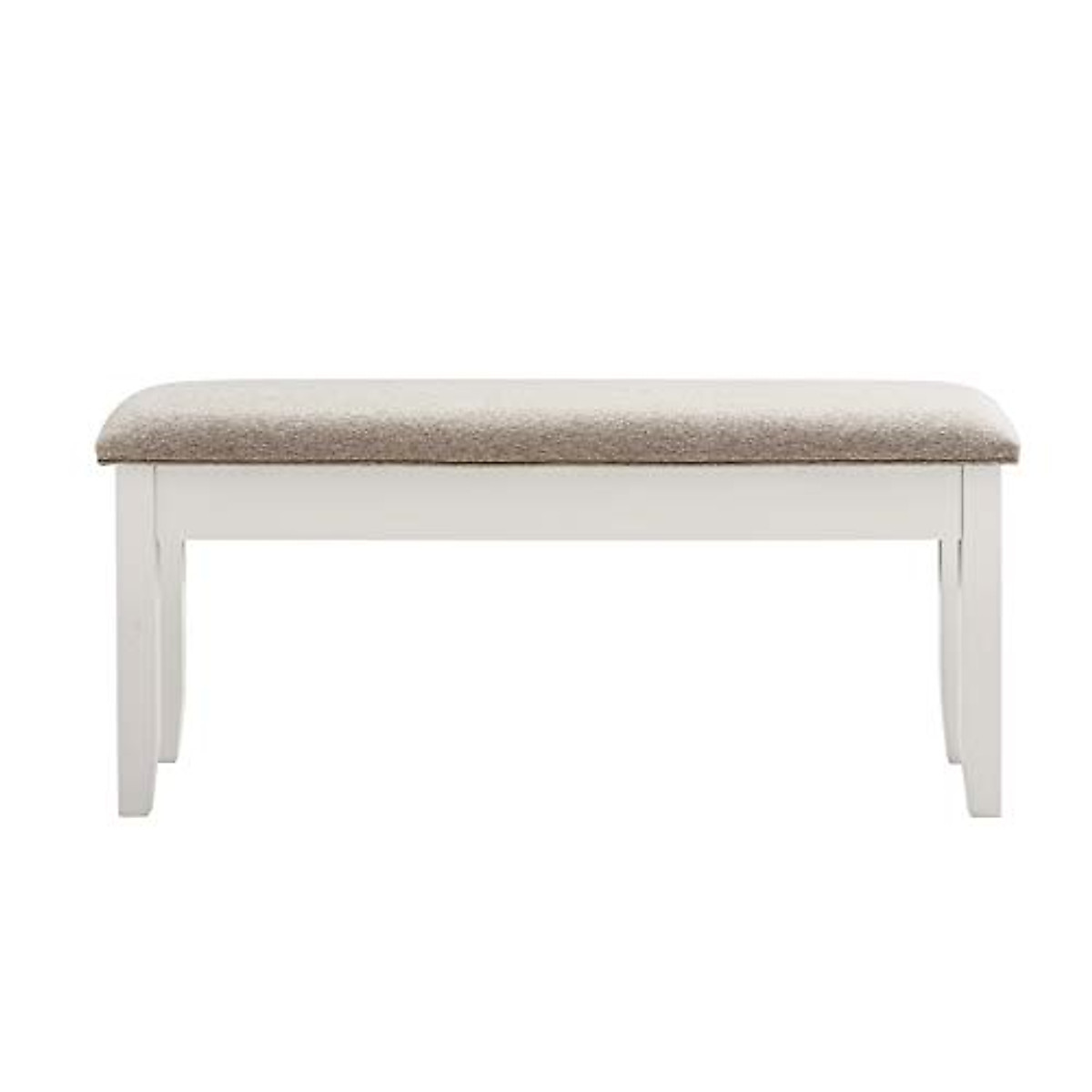 Powell Company Jane White and Beige Dining Storage Compartment by Powell Bench