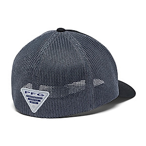 Columbia Unisex PFG Mesh Fish Flag Ball Cap, Black/Graphite, S/M
