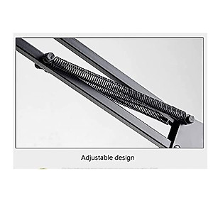 KNOXC Bedside Lamp, Metal Desk Lamp Swing Arm Desk Lamp Adjustable Goose Neck Architect Study Table Lamp Eye-Careading Lamp for Home Office Easy to Assemble/Red1