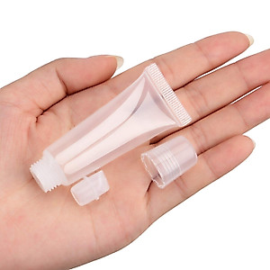 AKIRO 15 ml Empty Refillable Mini Clear Lip Gloss Balm Cosmetic Containers Makeup Accessories Soft Empty Tubes 20 Pcs