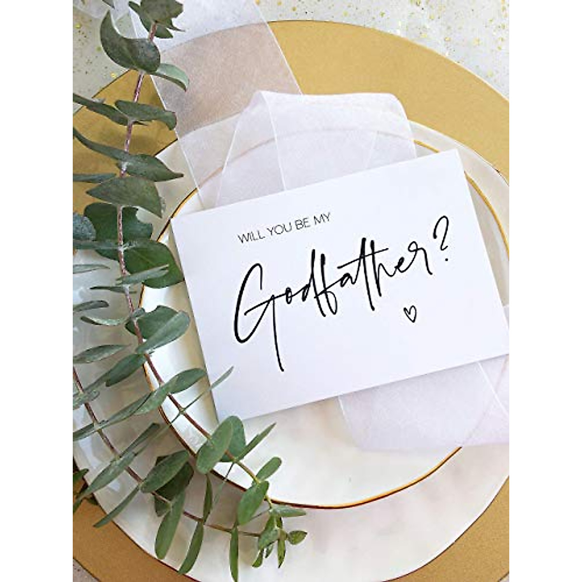 Simple Will You Be My Godfather Card, God Father Proposal Gifts, Greeting Card with Envelope