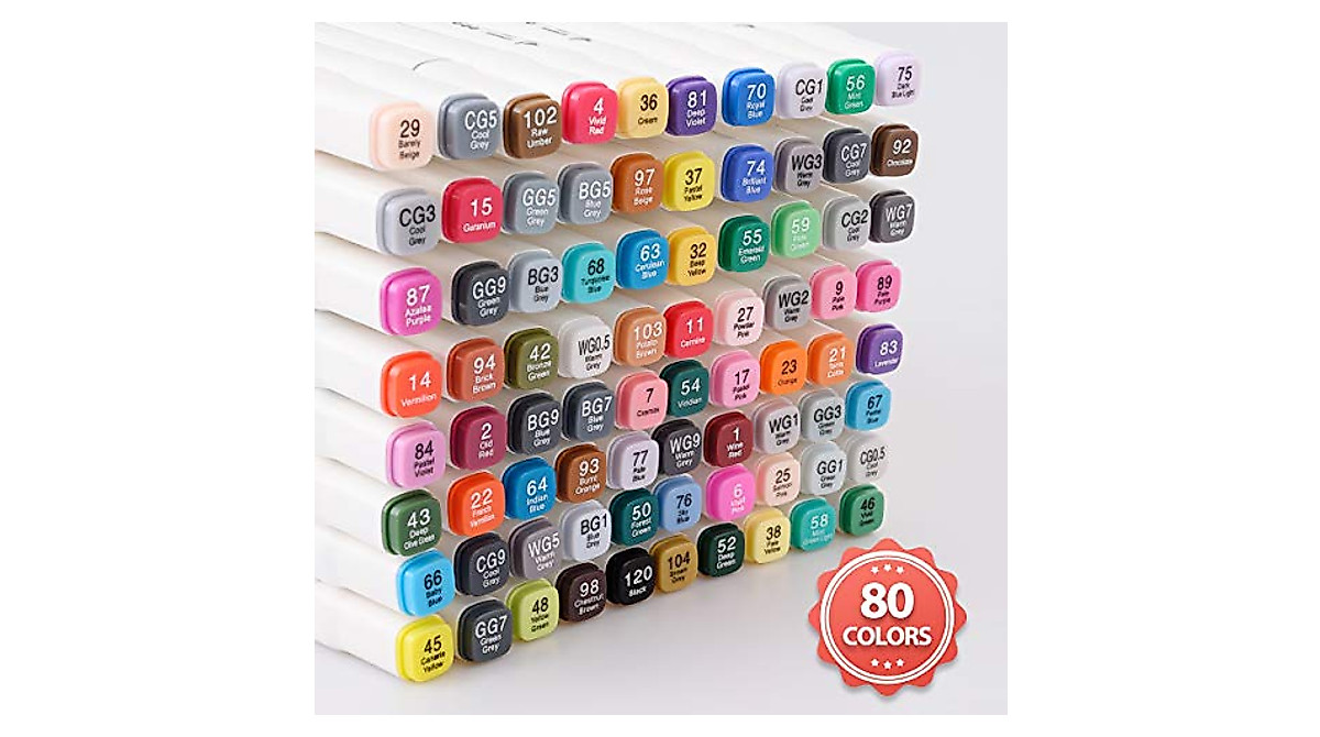 Dabo&Shobo 80 Colors Dual Tip Alcohol Markers