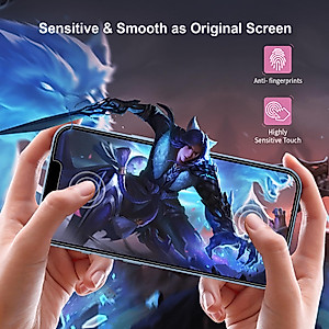 QUESPLE [2 Pack] Anti Spy Privacy Screen Protector for iPhone 13 Pro Max (6.7 ''), True 28° Anti Peeping-[Easy Installation Frame] Privacy Tempered Glass Film