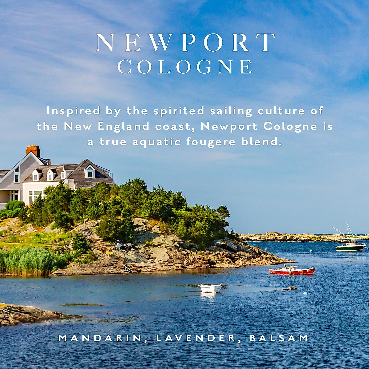 Caswell-Massey Newport Gold Cap Cologne, Men’s Cologne with an Original American Seaside Cologne, Fresh, Cool & Ocean-Inspired, 3 Fl Oz