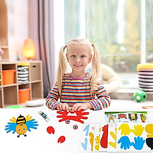 DISHIDIANZI Art and Crafts Kit for Children and Preschool Children, Simple Handicrafts for Children Aged 3-5 Years - Animal Craft Set Includes Supplies and Instructions